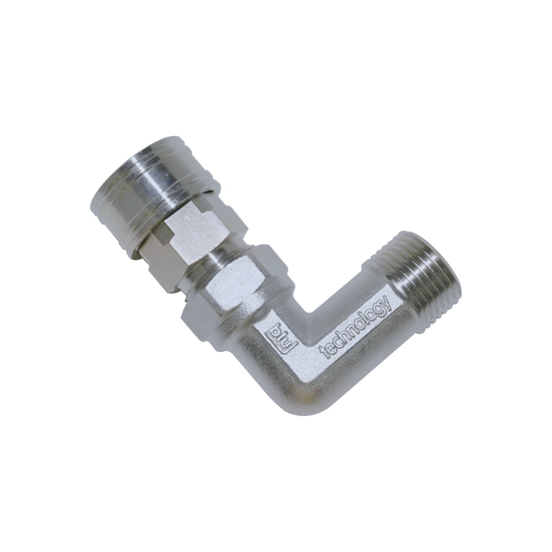 Techno RV | Blu Technology 90° Stainless Steel Hose Adapter with Quick ...