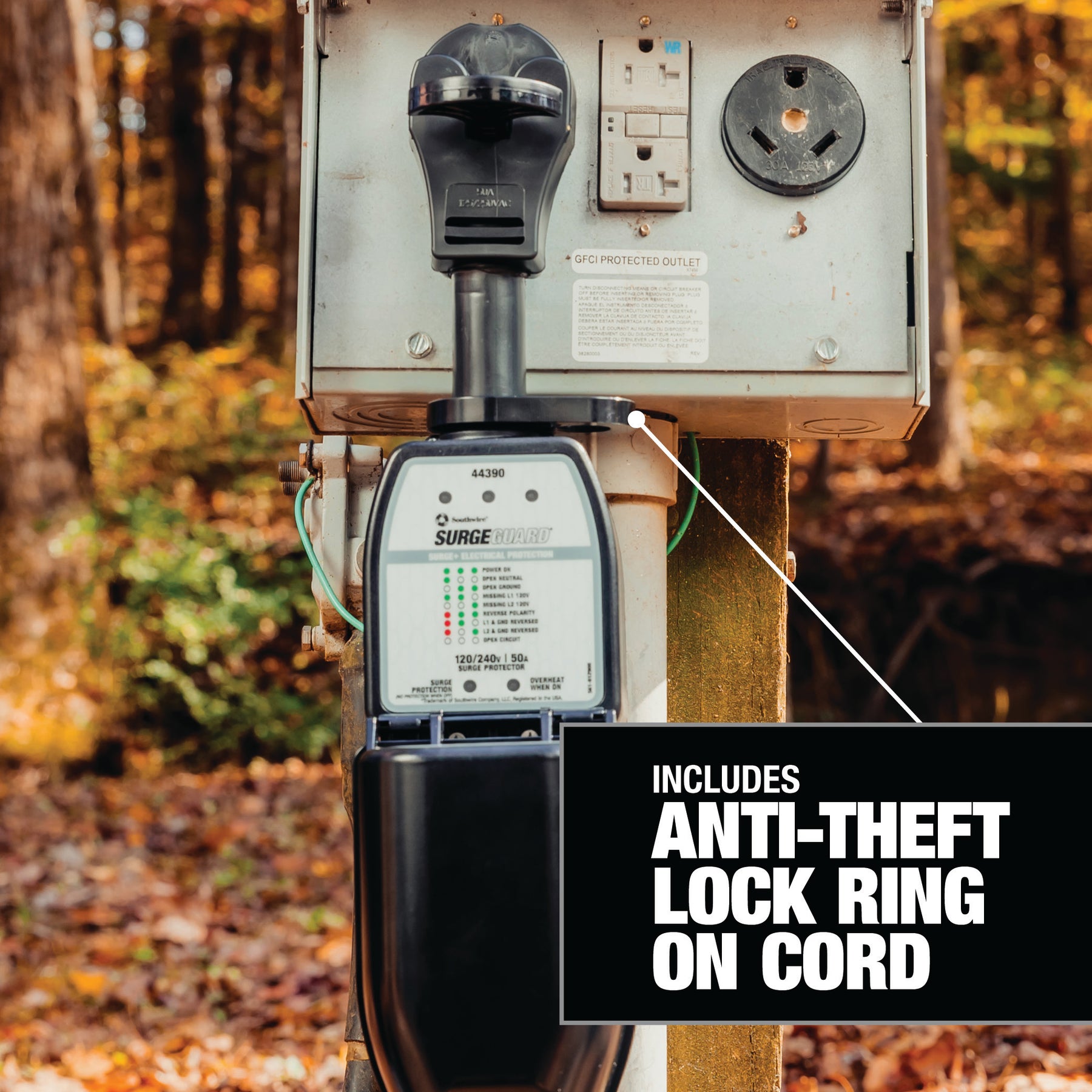 Surge Guard 44390 Portable Surge Protector with Enhanced Diagnostics ...